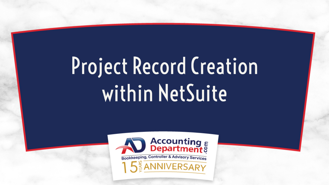 Project Record Creation within NetSuite